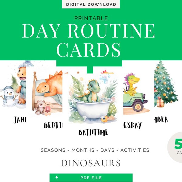 Printable Daily Routine Cards for Kids Visual Routine Cards, Schedule ...