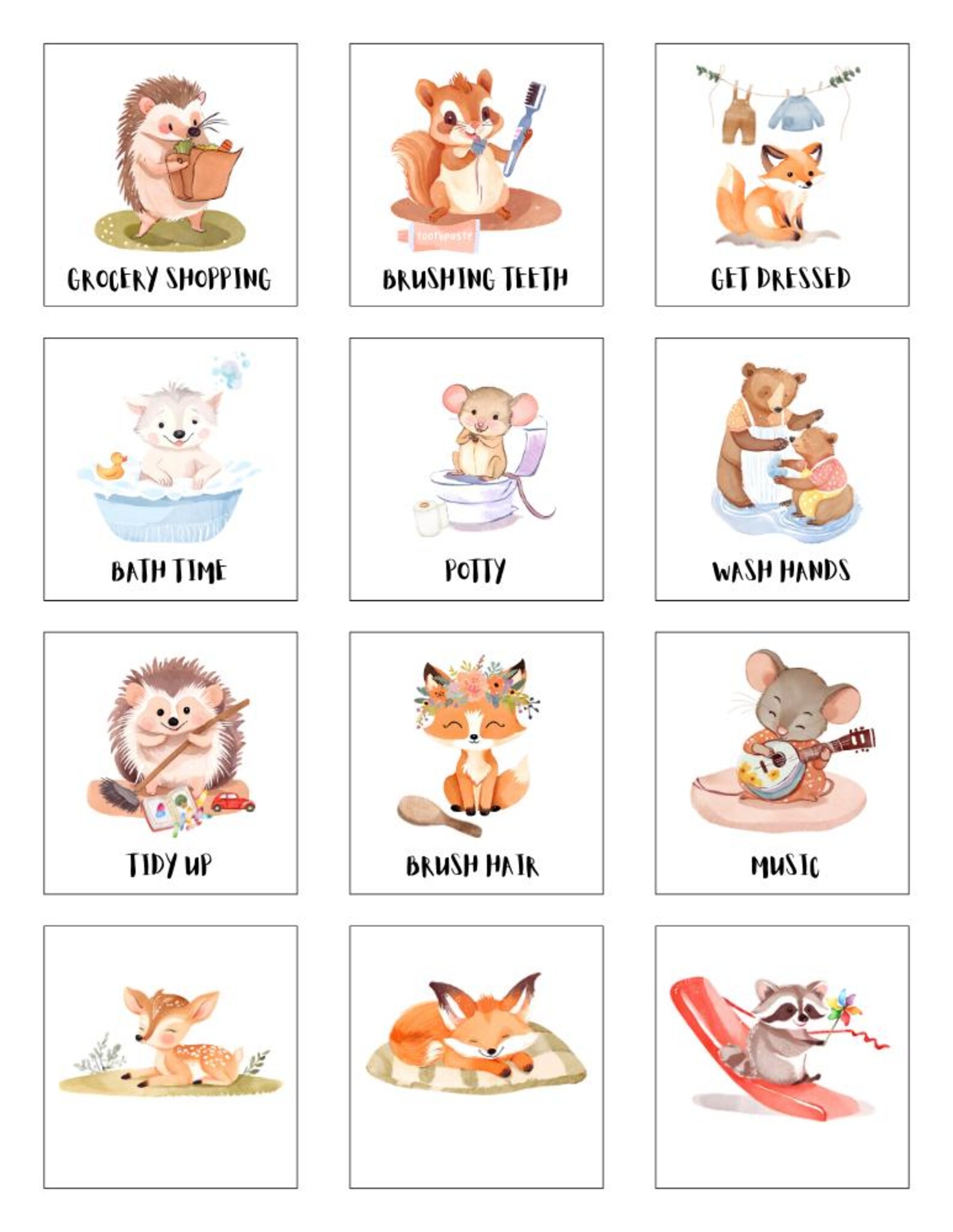 Daily Routine Cards Toddler Routine Chart Daily Rhythm Visual Schedule ...