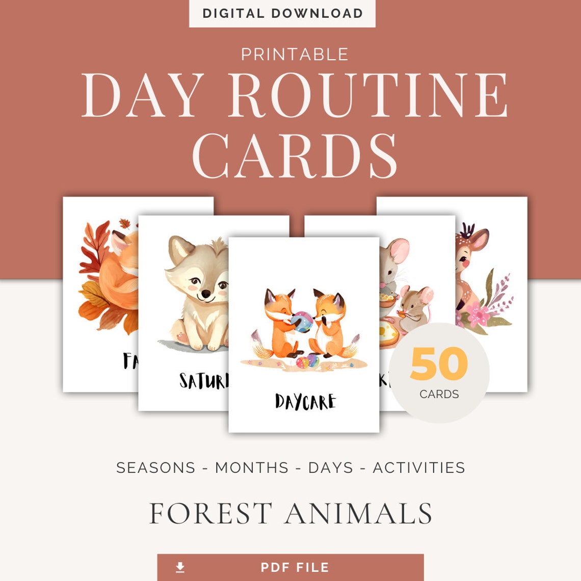 Printable Daily Routine Cards for Kids Visual Routine Cards, Schedule ...