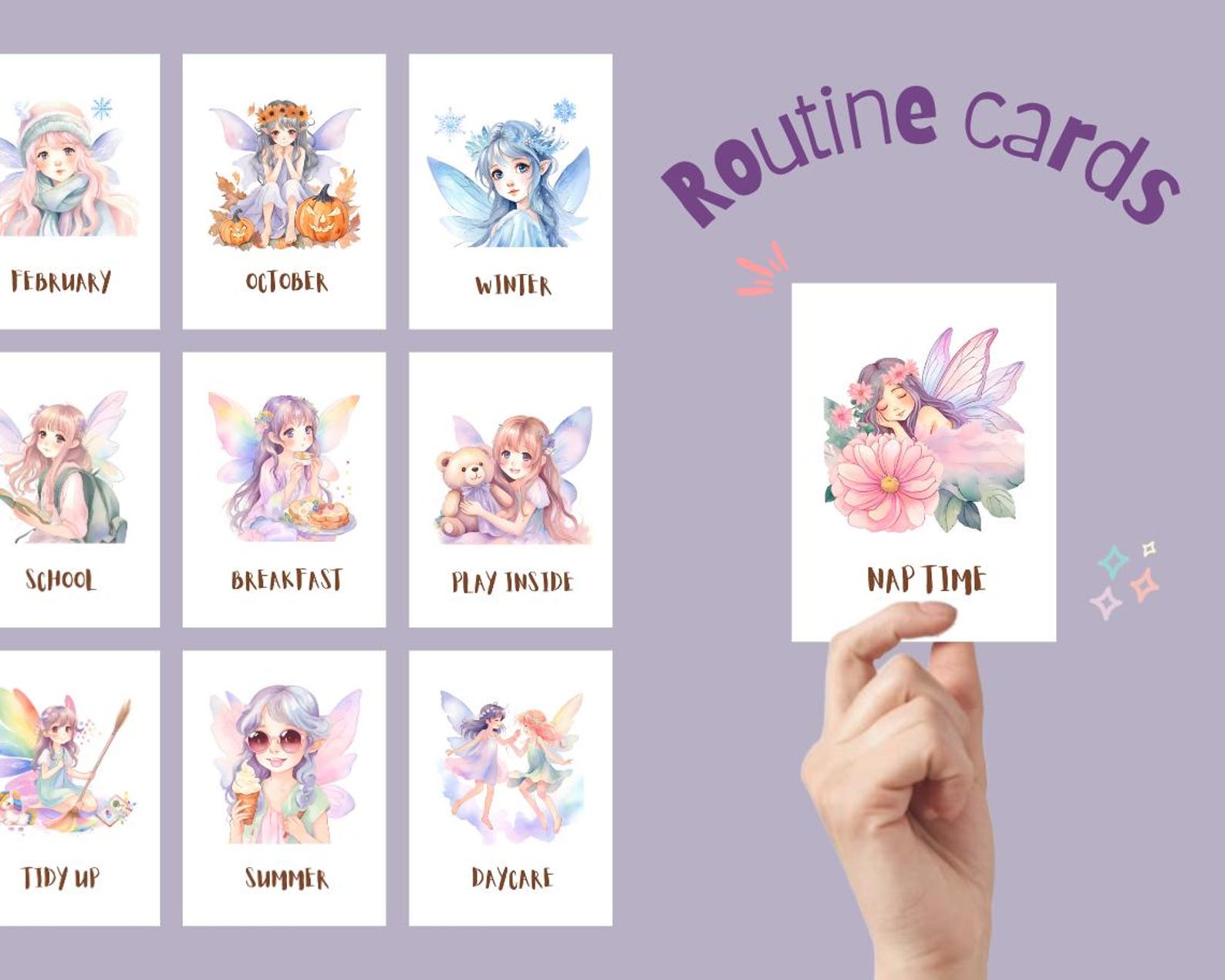 Printable Daily Routine Cards for Kids - Visual Routine Cards, Schedule ...