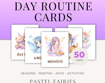 Printable Daily Routine Cards for Kids Visual Routine Cards, Schedule ...