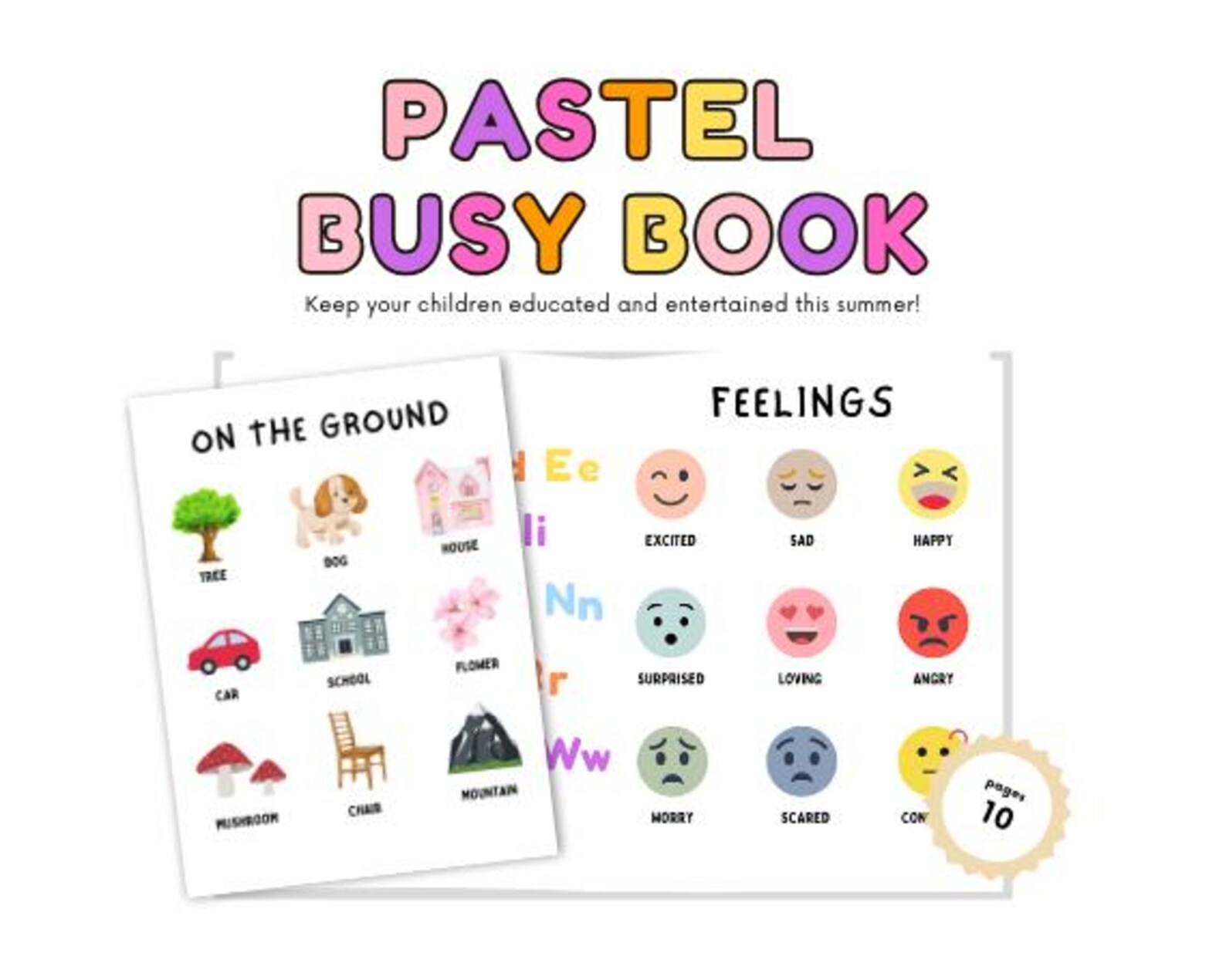 Busy Book Printable Homeschool Worksheet Educational Activities Busy ...