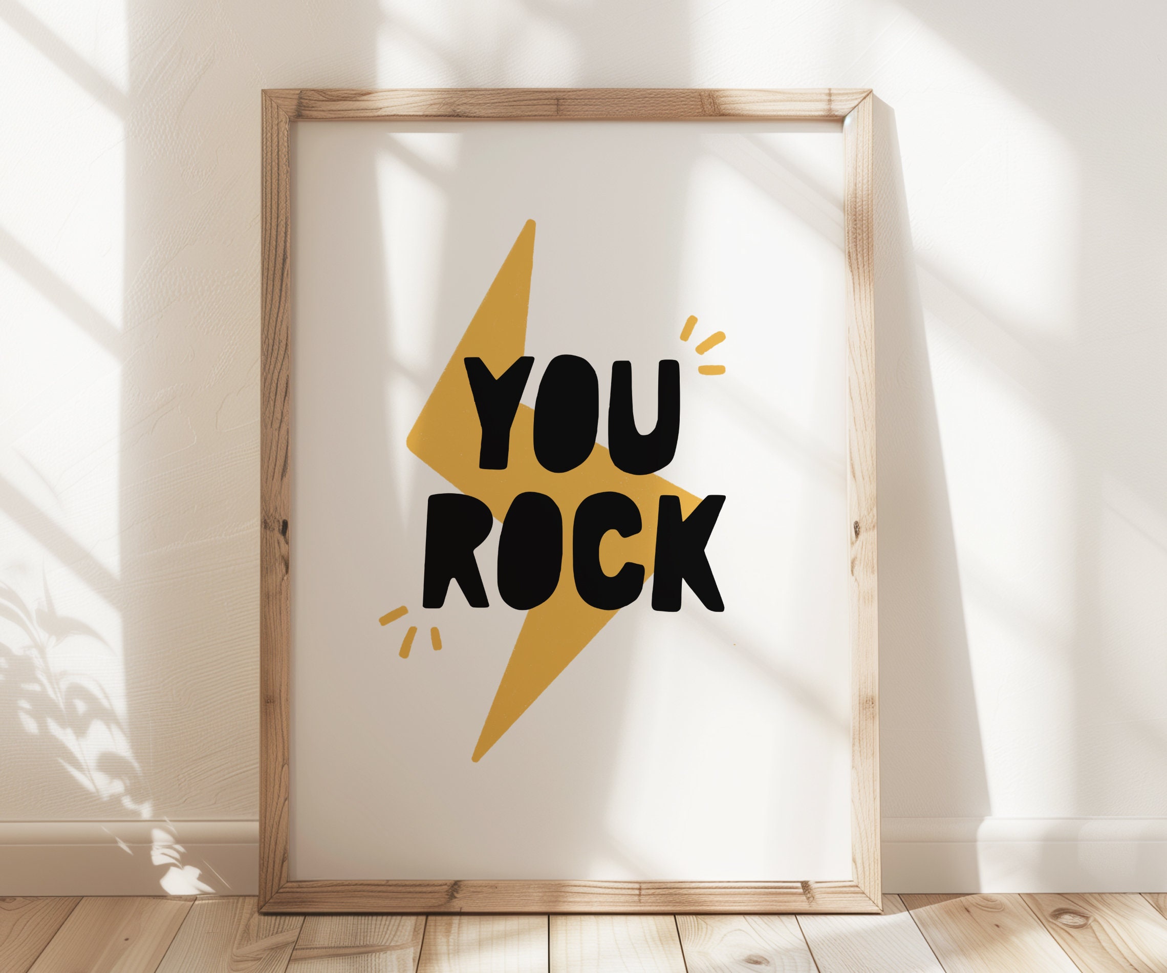 You ROCK Wall Art Prints , Printable Quote Wall Art, Nursery Wall Decor ...