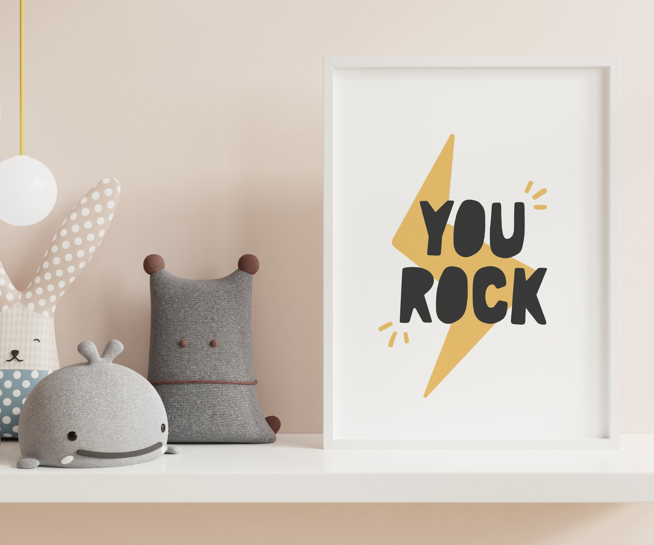 You ROCK Wall Art Prints , Printable Quote Wall Art, Nursery Wall Decor ...