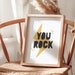 You ROCK Wall Art Prints , Printable Quote Wall Art, Nursery Wall Decor ...