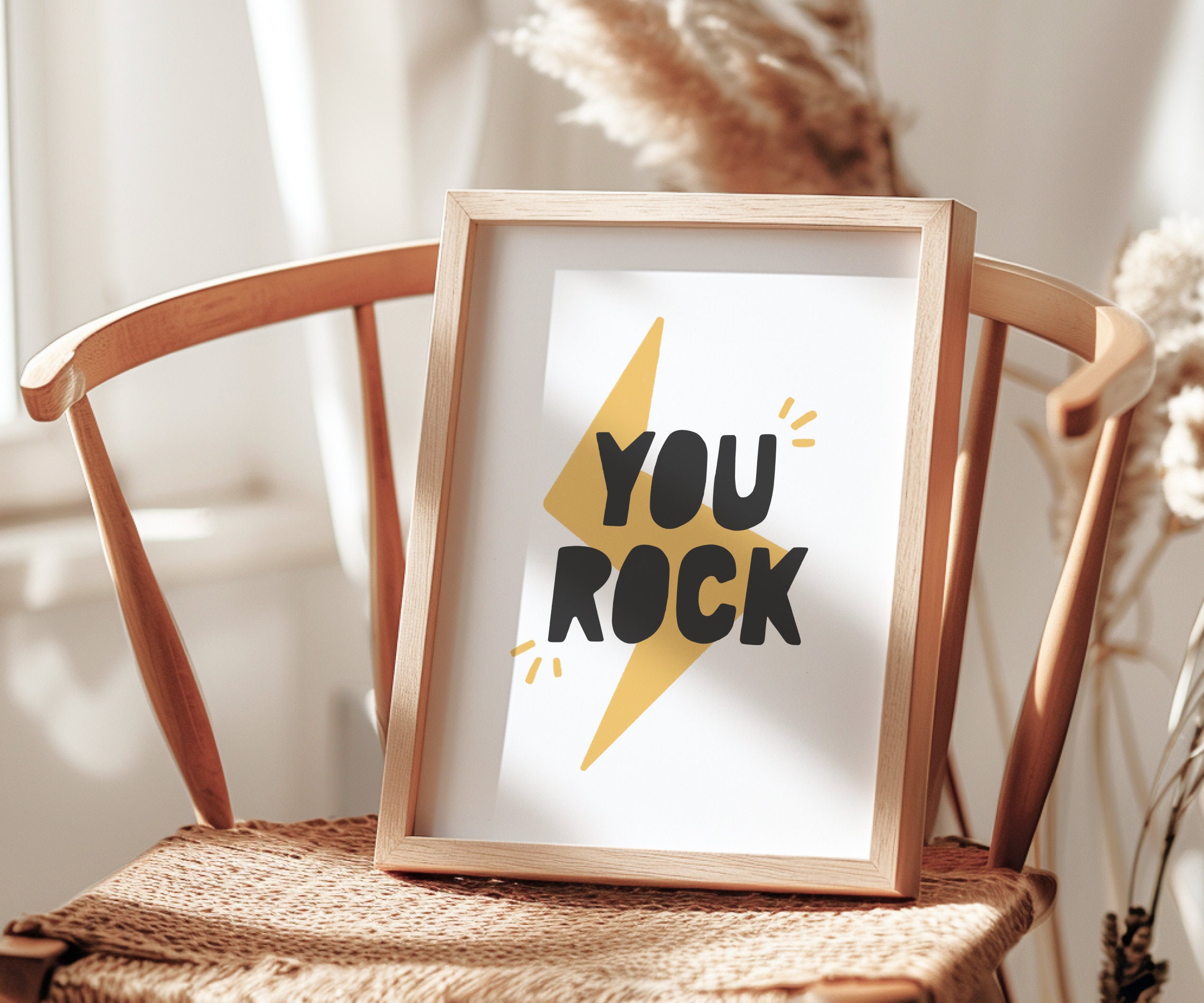 You ROCK Wall Art Prints , Printable Quote Wall Art, Nursery Wall Decor ...