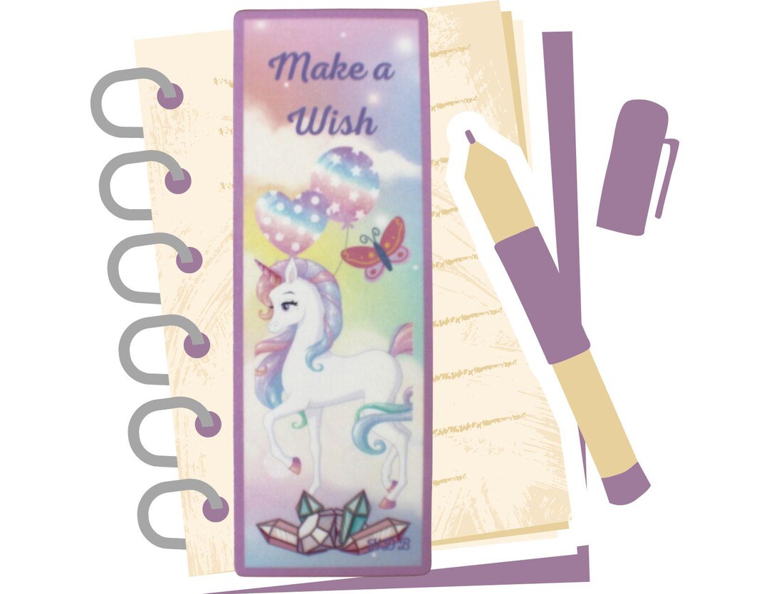 Unicorn Make a Wish Bookmark - Etsy