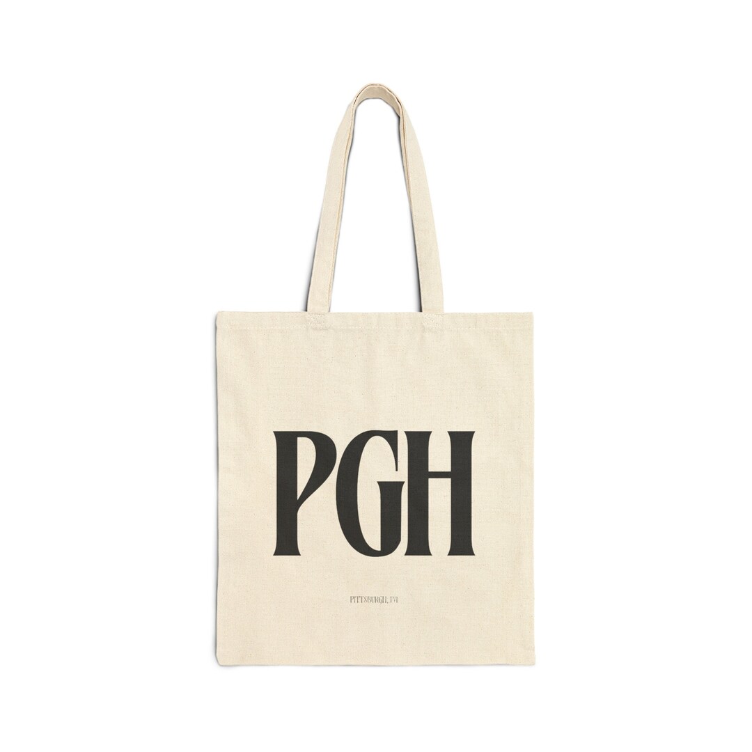 Pittsburgh PGH Cotton Canvas Tote Bag Pittsburgh Fan Steeler Fan Gift ...