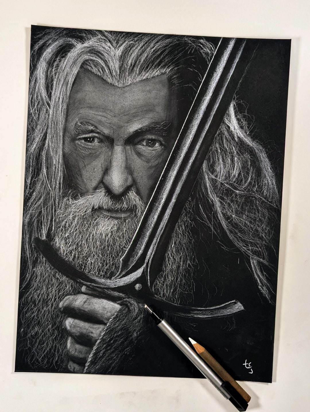 Original Gandalf Drawing - 9x12" - Etsy