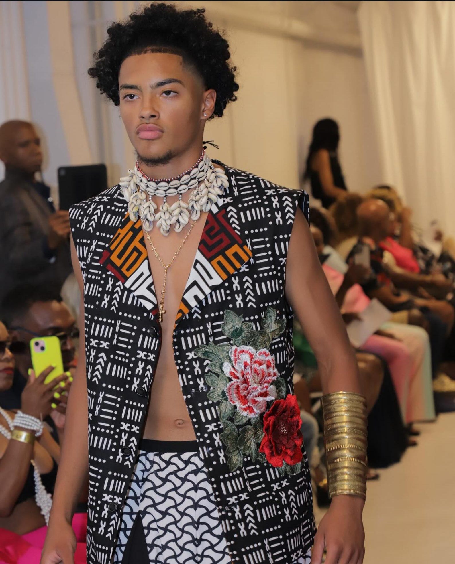 Ray Vincente Heritage African Print Vest With Embroidery - Etsy