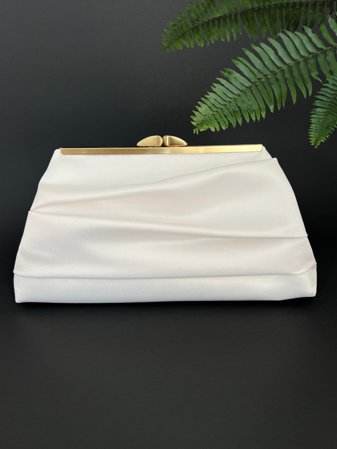 Ivory Satin Wedding Clutch, Bridesmaid’s Purse, Personalization Options ...