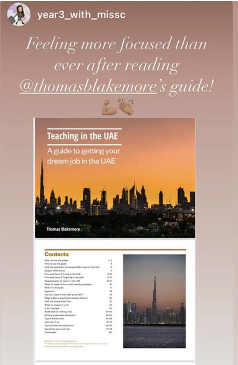 A Guide to Help You Get Your Dream Teaching Job in the UAE - Etsy
