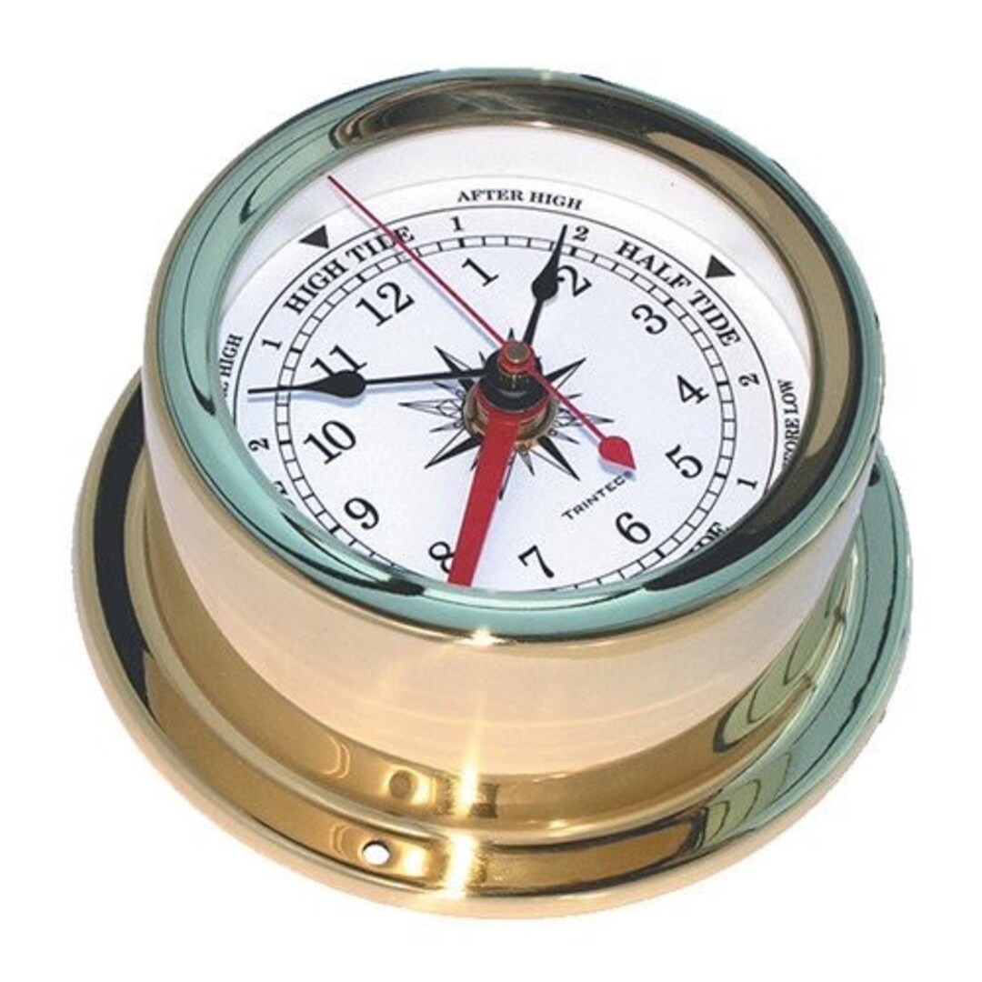 Trintec Euro Brass Ships Time & Tide Clock or Tide Only, Radio Sector ...