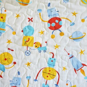 Robots and Rocket Ships Handmade Patchwork Kid's Quilt - Etsy