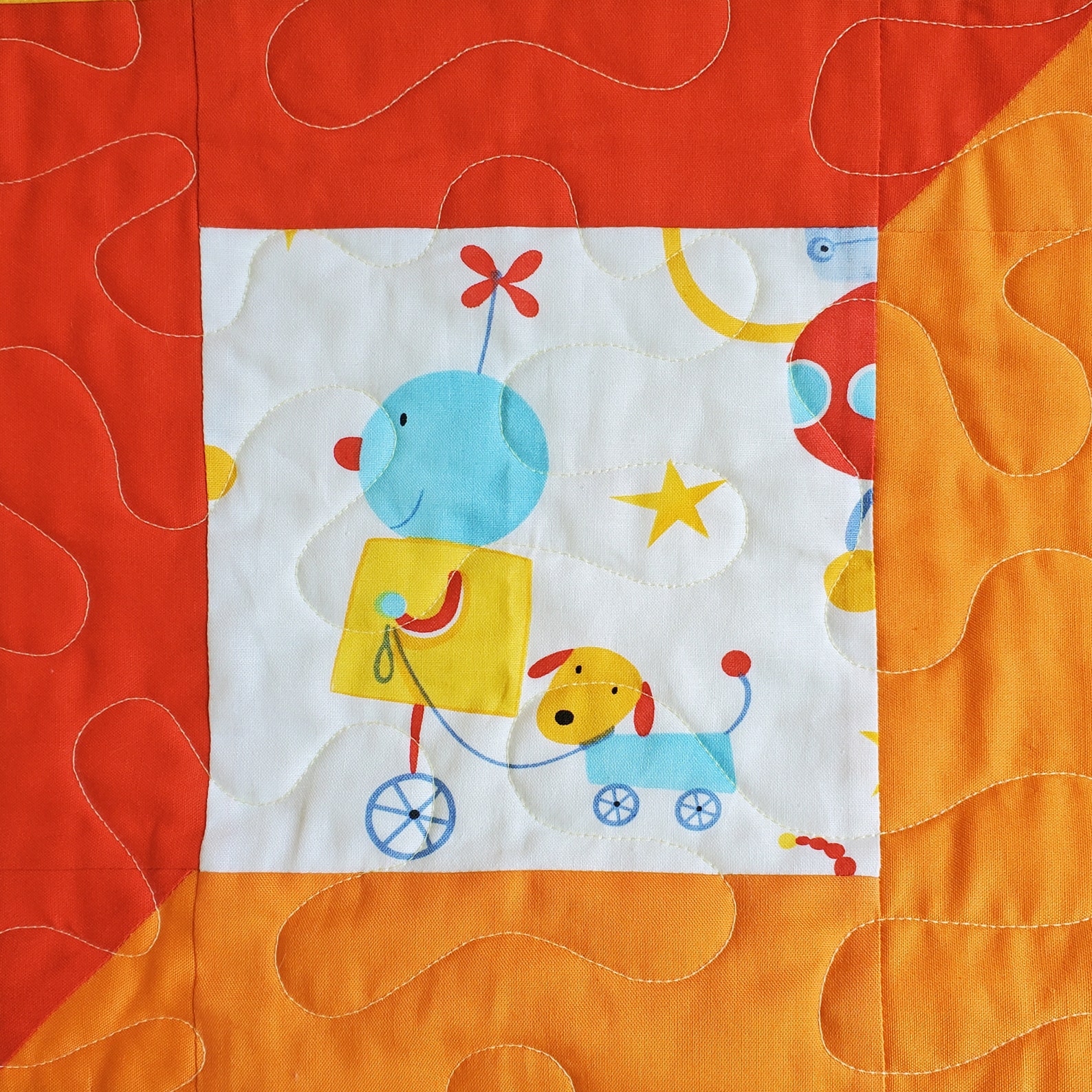 Robots and Rocket Ships Handmade Patchwork Kid's Quilt - Etsy