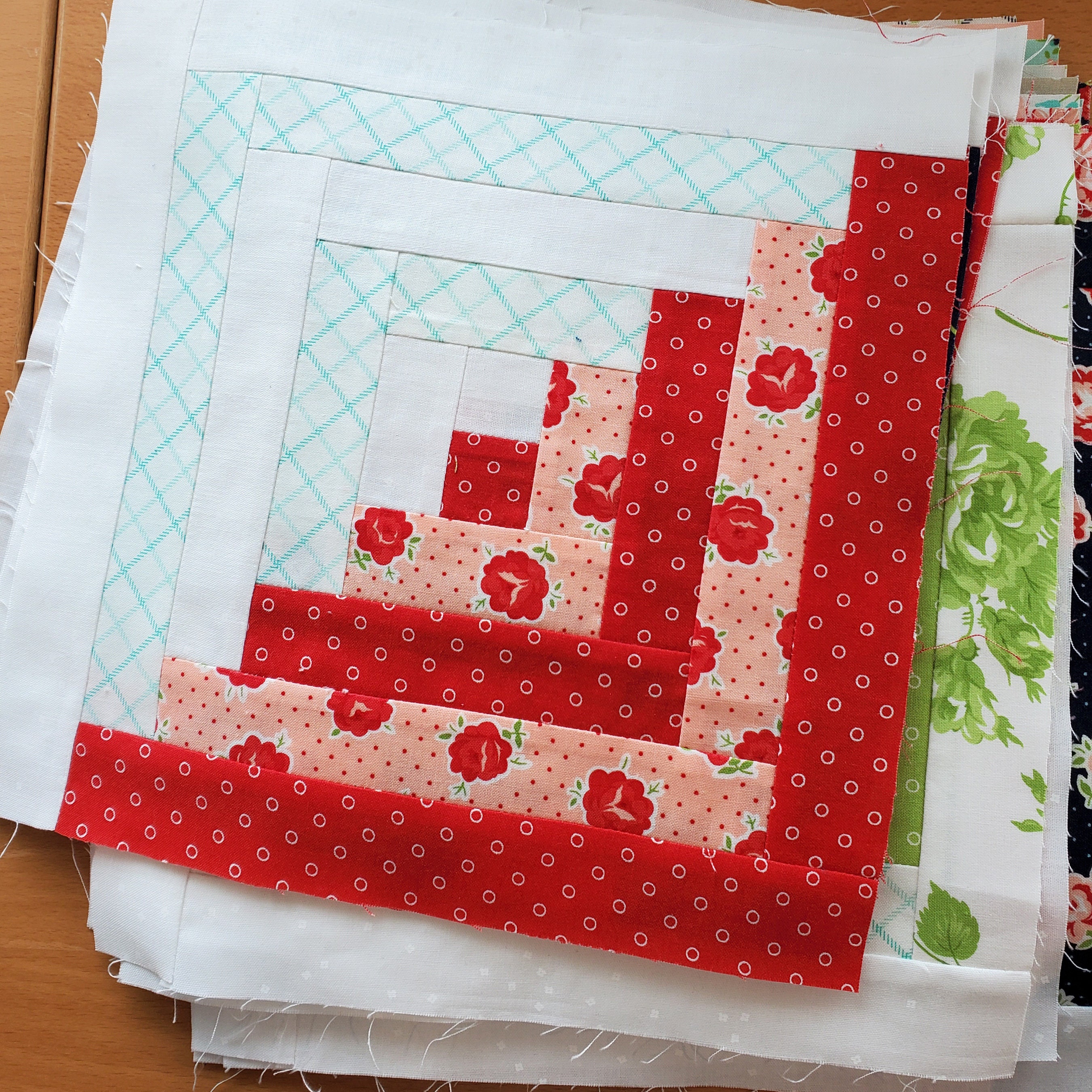 Handmade Modern Log Cabin Patchwork Quilt - Etsy
