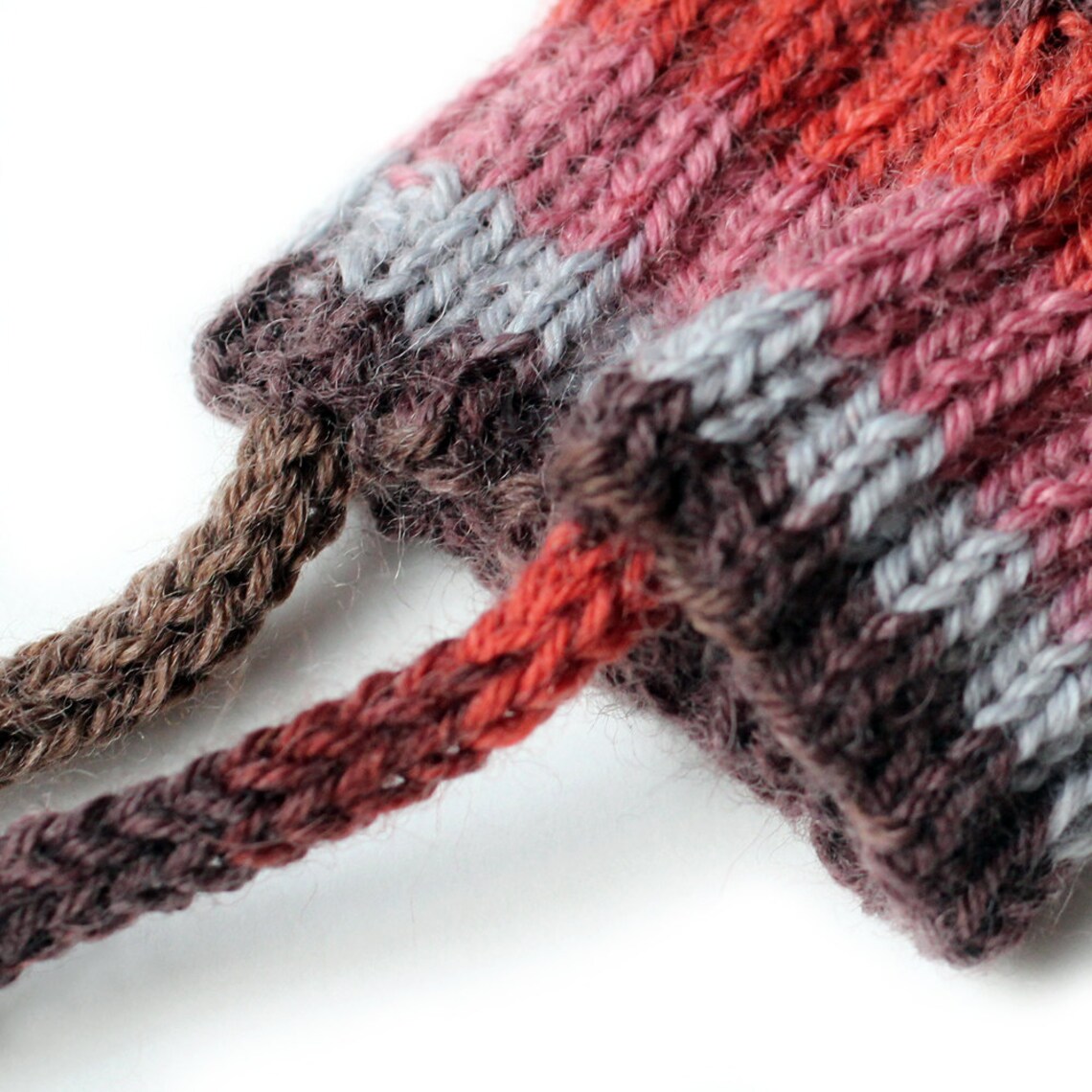 Hand Knit Wool Mittens on String 3 to 6 Months - Etsy