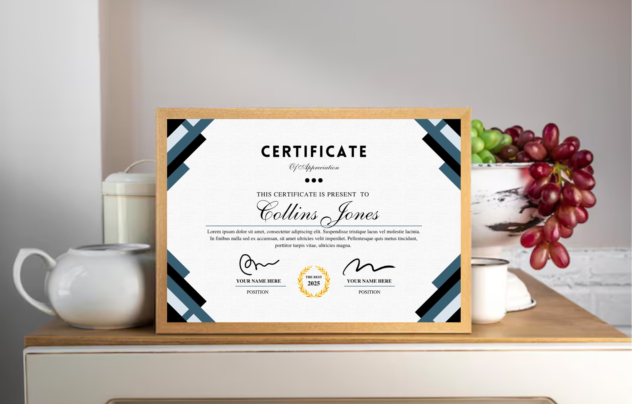 Blue Modern Minimalist Certificate of Appreciation, Elegant Recognition ...