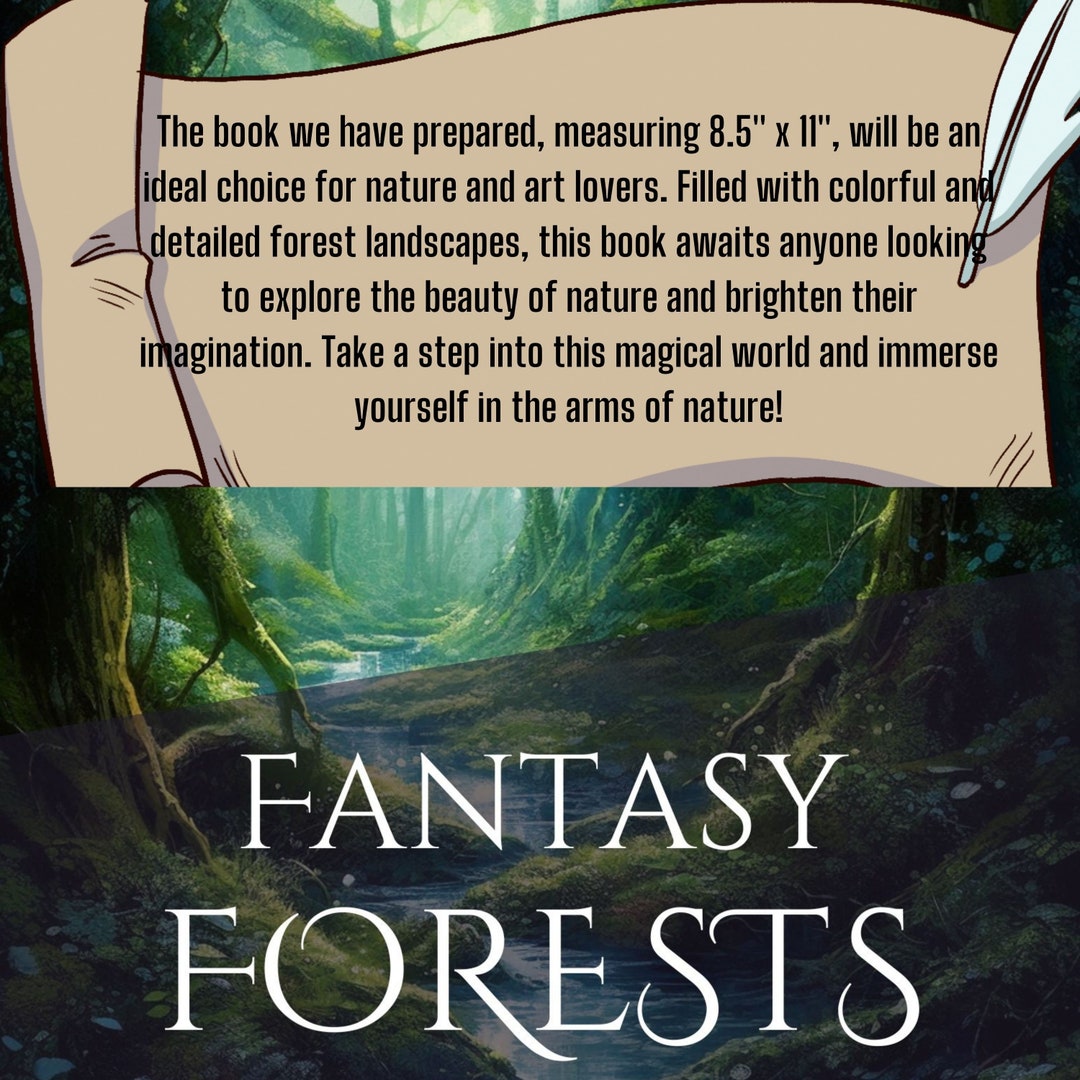 Enchanting Forest-a Fantasy Coloring Book for Nature Lovers-33 Pages ...