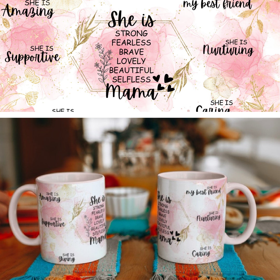 Set of 6 Mother's Day Floral Mockups Digital Files Including Quotes ...