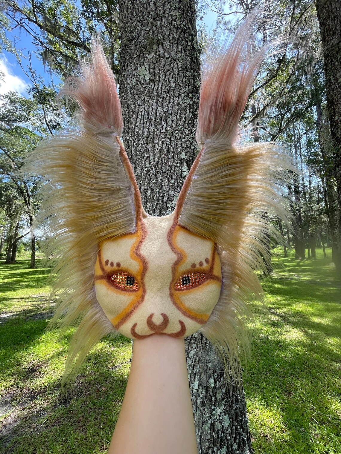 Rare Lynx Therian Mask . Fluffy and Furry Masks Hand Painted. Unique ...