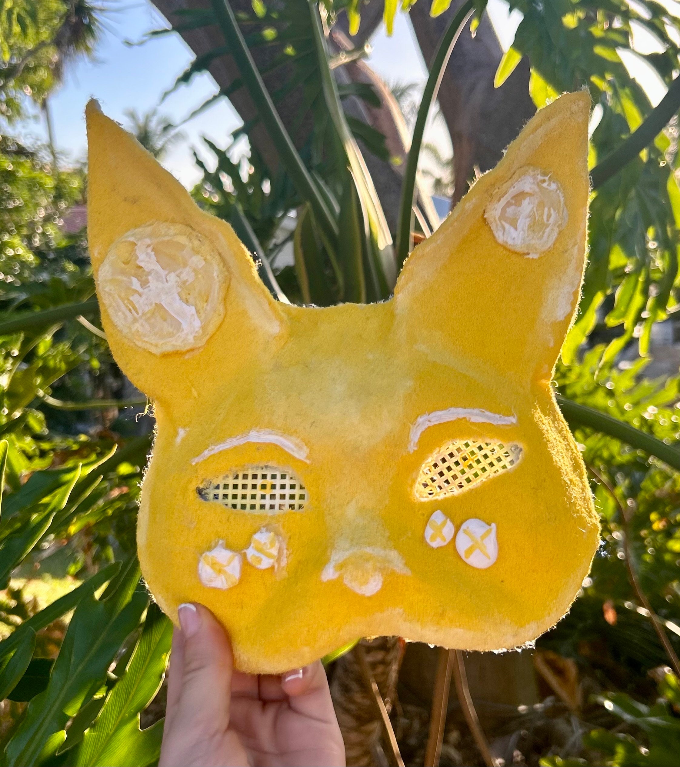 Rare Golden Mythical Tabby Kitty Cat Therian Mask . Furry Masks, Animal ...