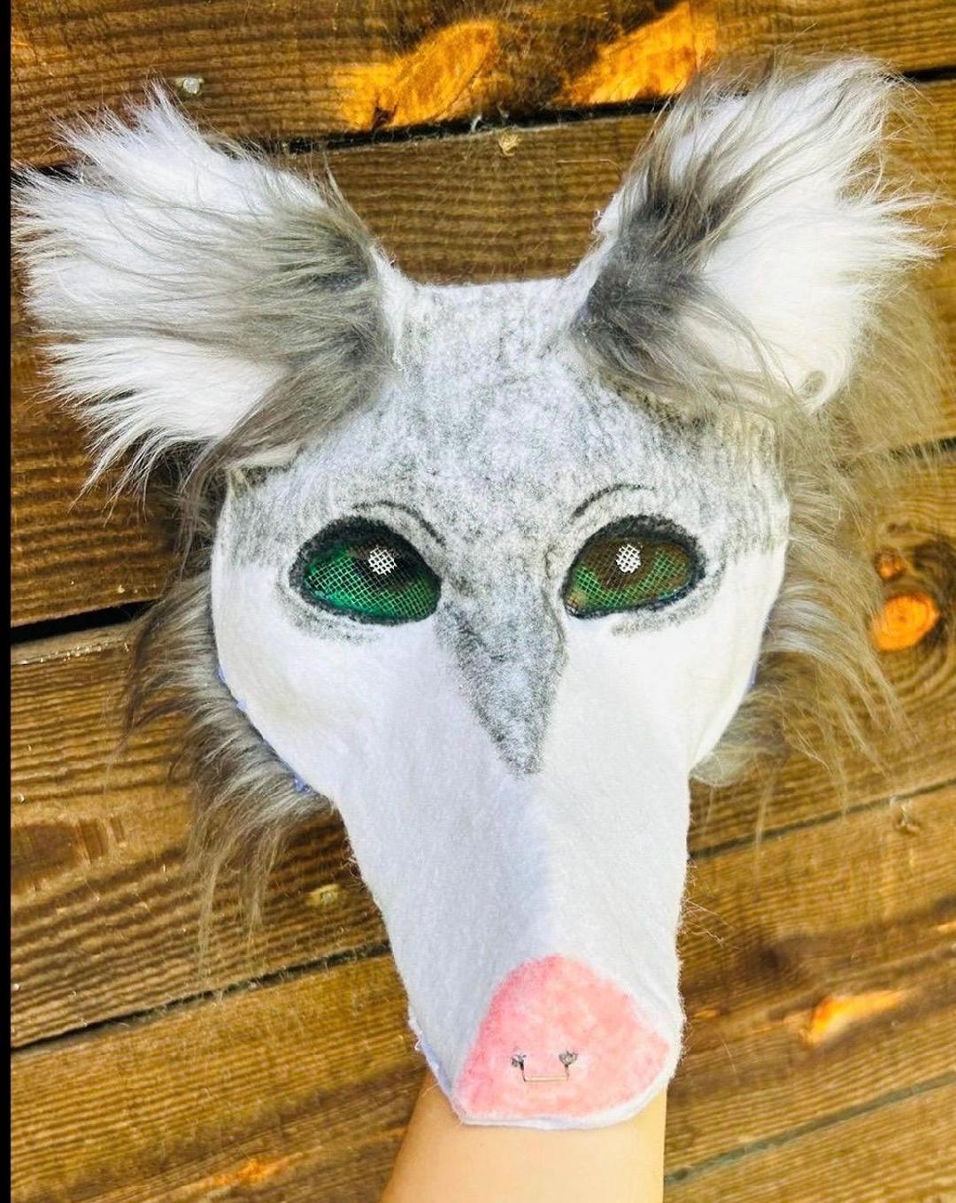 Rare Opossum Mask . Fluffy and Furry Masks Hand Painted. Unique Custom ...