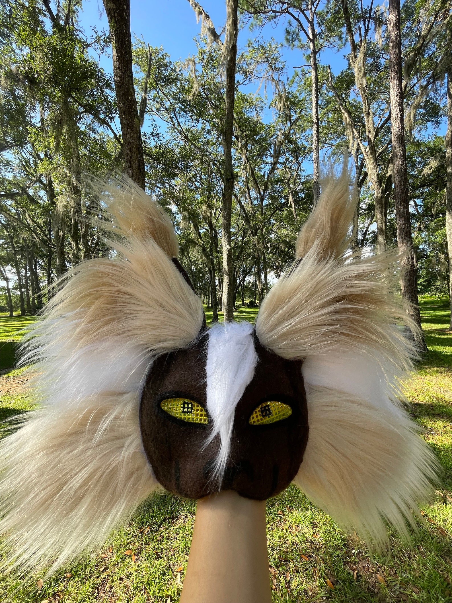 Rare Lynx Therian Mask . Fluffy and Furry Masks Hand Painted. Unique ...