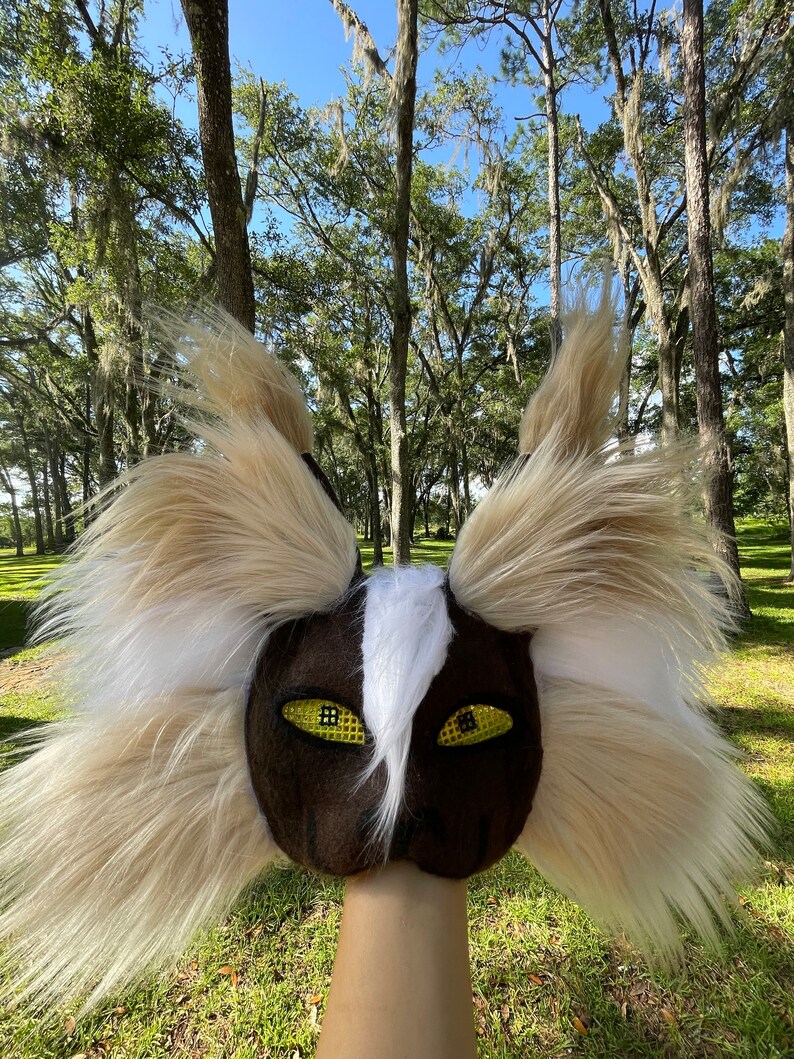 Rare Lynx Therian Mask . Fluffy and Furry Masks Hand Painted. Unique ...