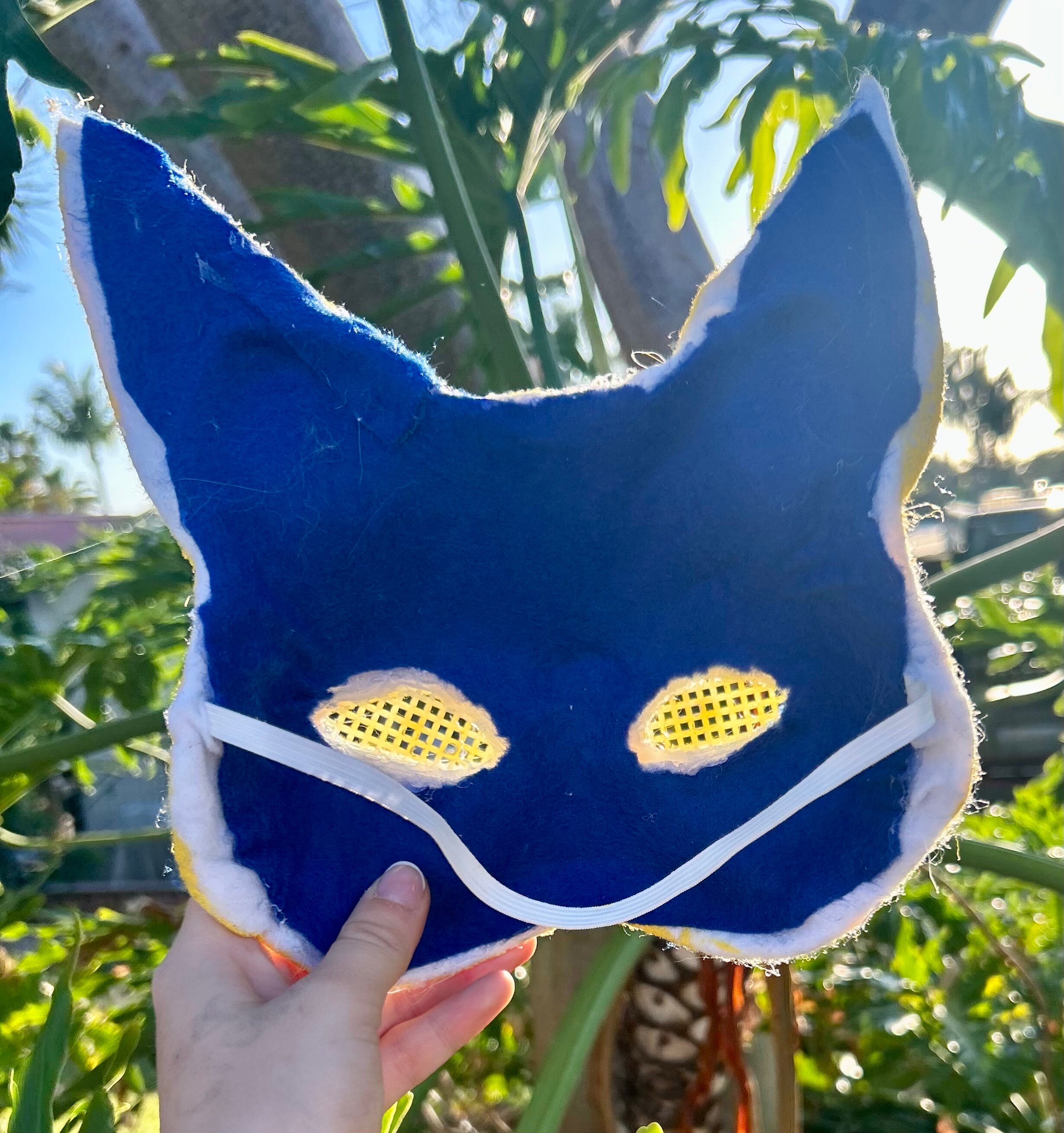 Rare Golden Mythical Tabby Kitty Cat Therian Mask . Furry Masks, Animal ...