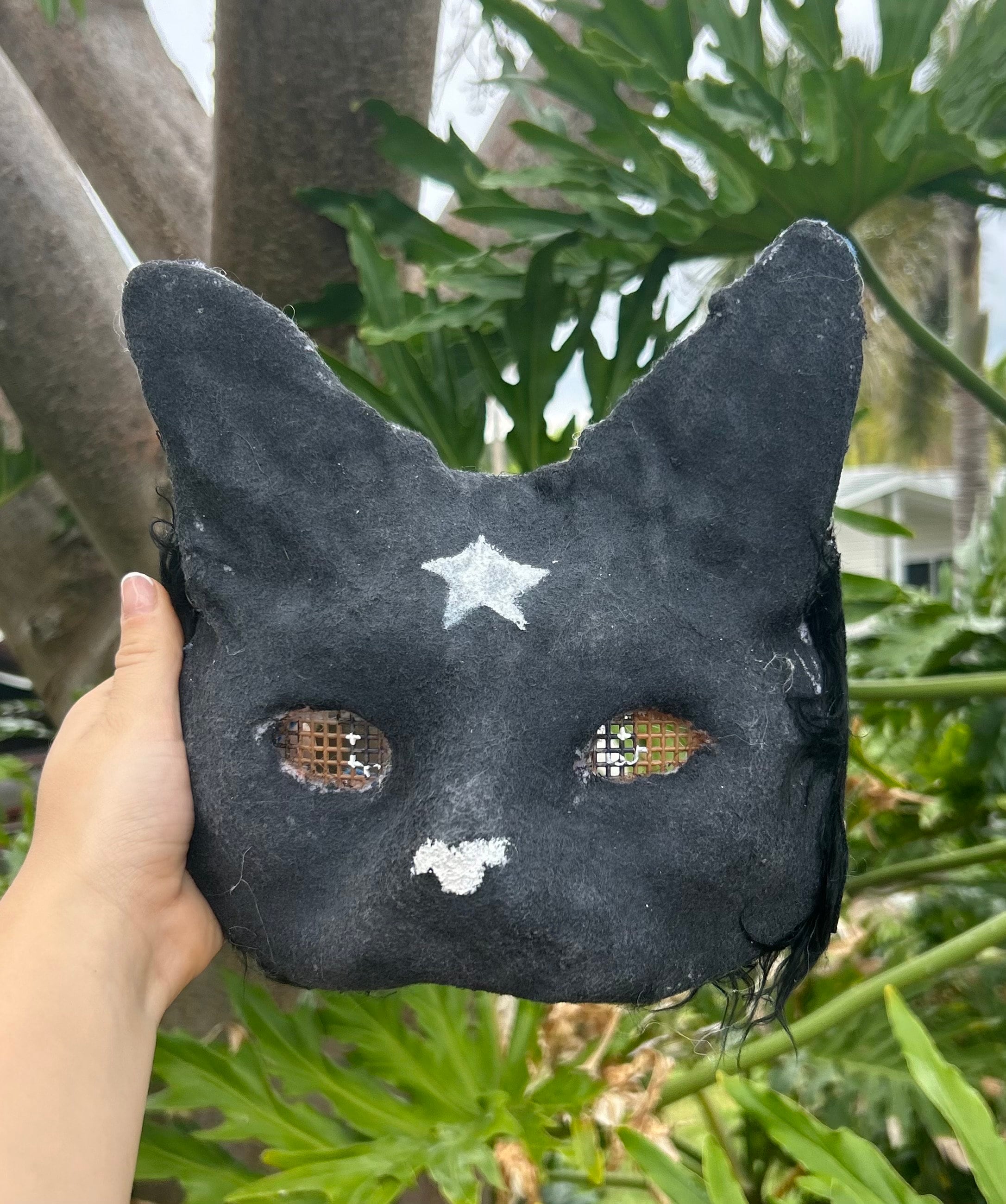 Black Panther Cat Therian Mask . Furry Masks, Animal Masks. Unique ...