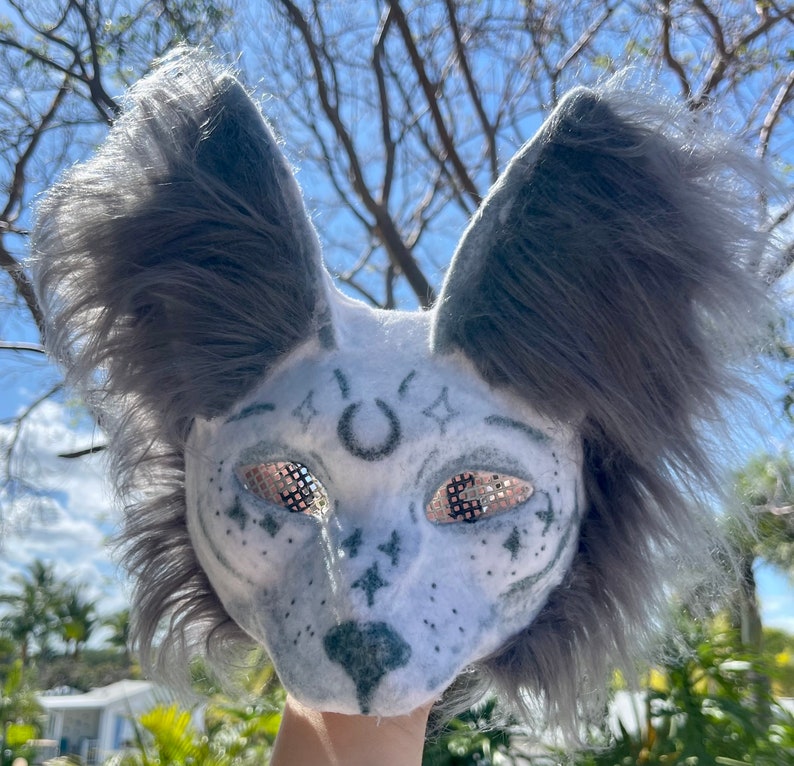 Rare Wolf Therian Mask . Furry Masks Hand Painted. Animal Masks. Unique ...