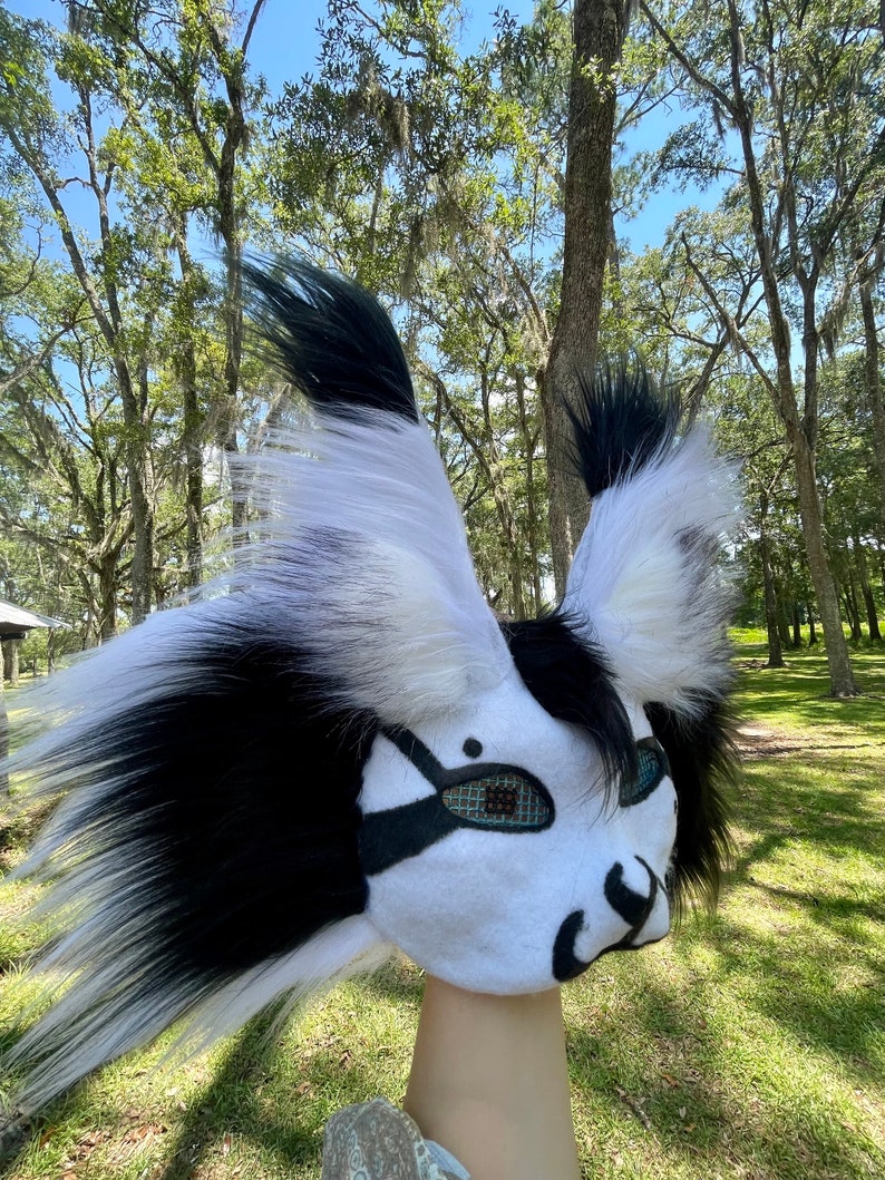 Rare Lynx Therian Mask . Fluffy and Furry Masks Hand Painted. Unique ...