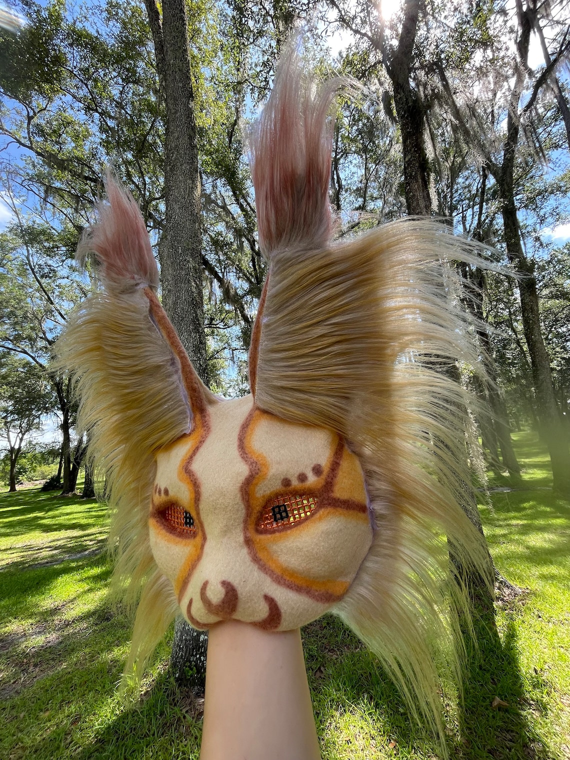 Rare Lynx Therian Mask . Fluffy and Furry Masks Hand Painted. Unique ...