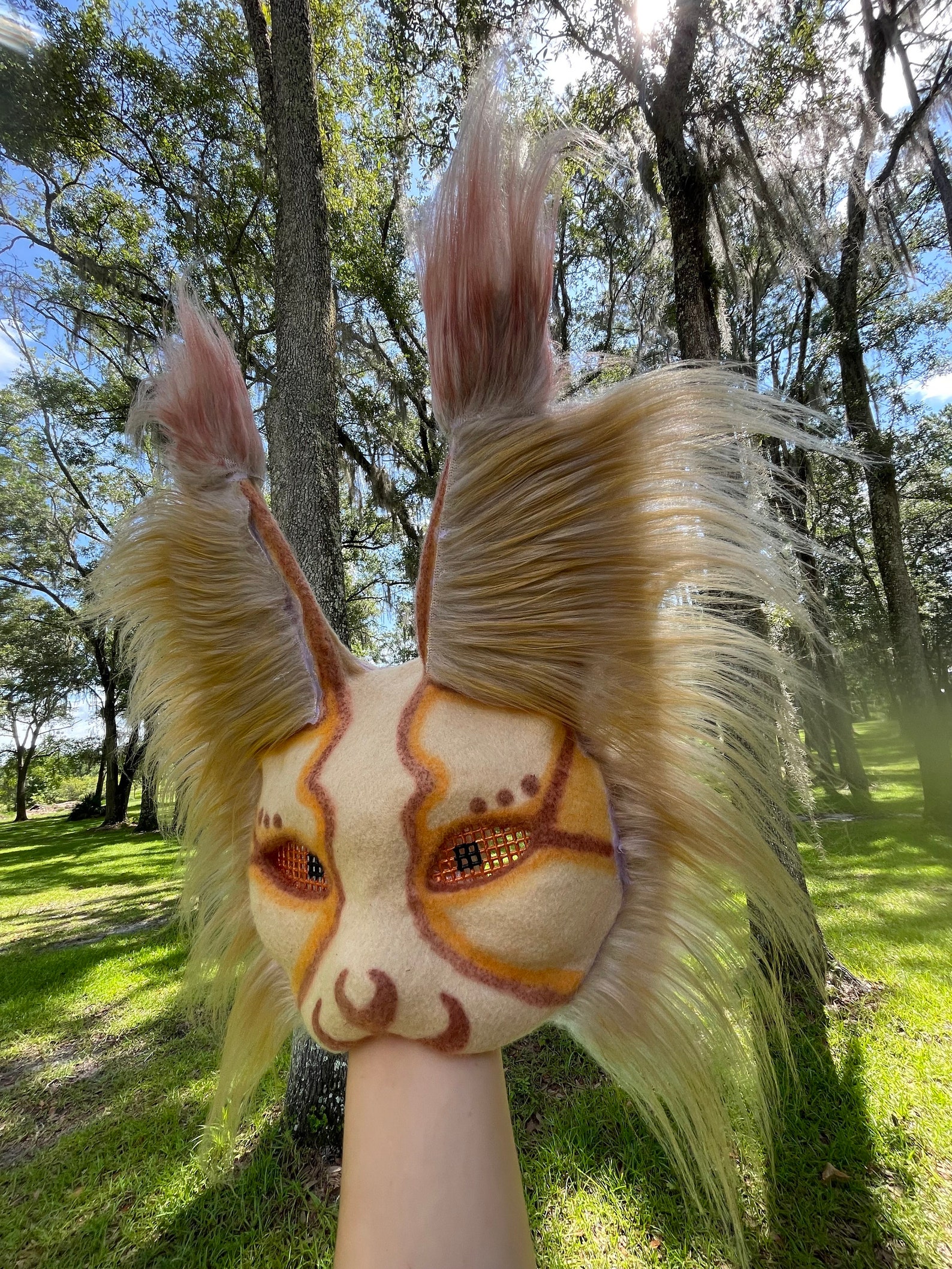 Rare Lynx Therian Mask . Fluffy and Furry Masks Hand Painted. Unique ...