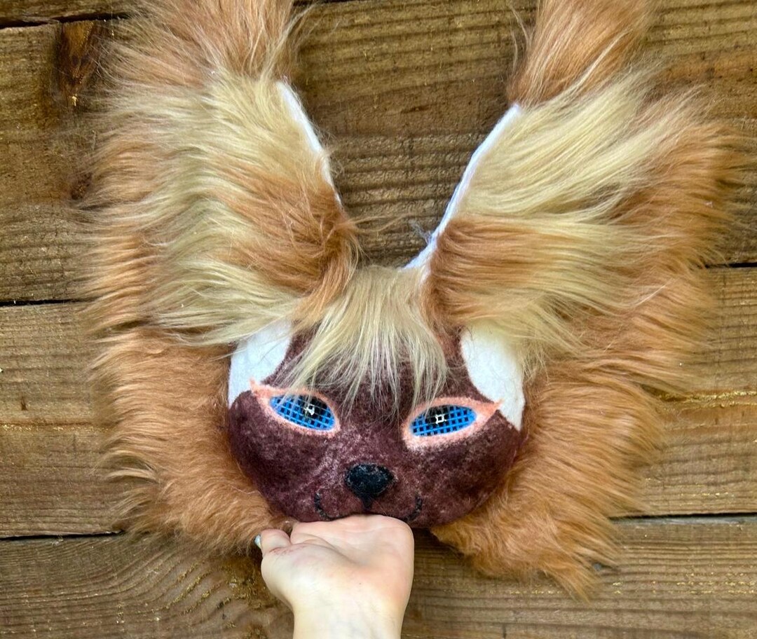 Rare Lynx Therian Mask . Fluffy and Furry Masks Hand Painted. Unique ...