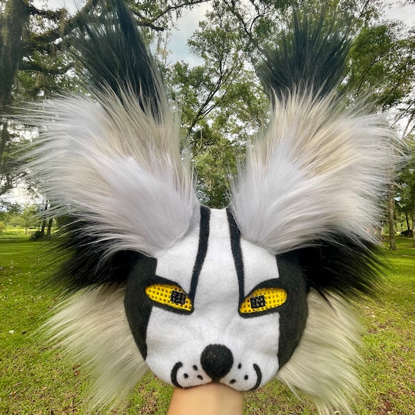 Furry Mask and Hands - Etsy