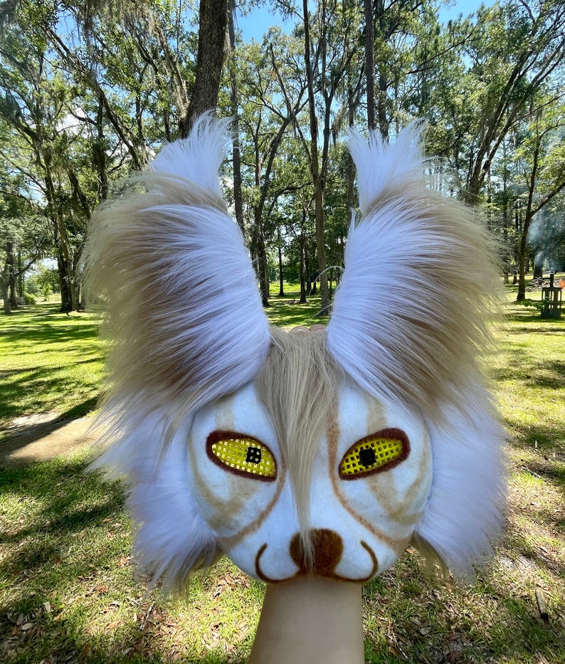 Rare Lynx Therian Mask . Fluffy and Furry Masks Hand Painted. Unique ...