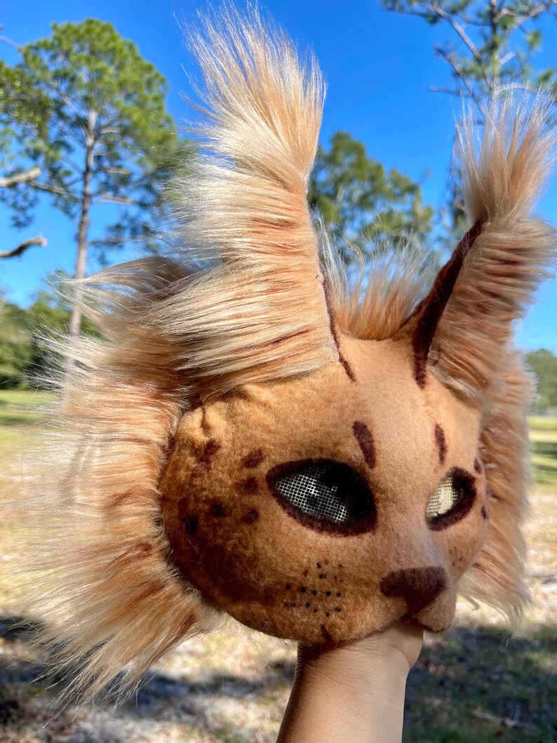 Rare CAT Therian Mask . Fluffy and Furry Masks Hand Painted. Unique ...