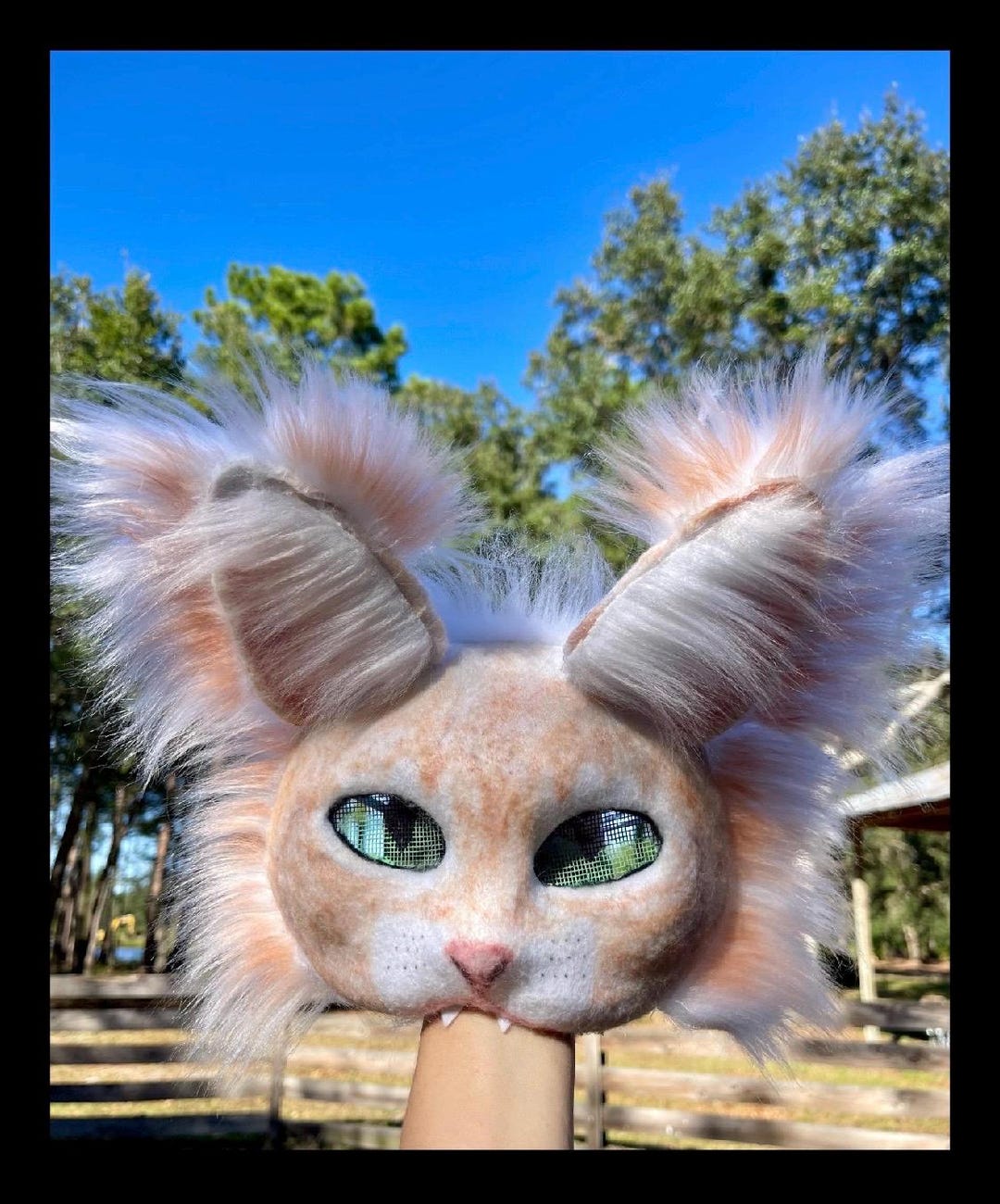 Rare CAT Therian Mask . Fluffy and Furry Masks Hand Painted. Unique ...