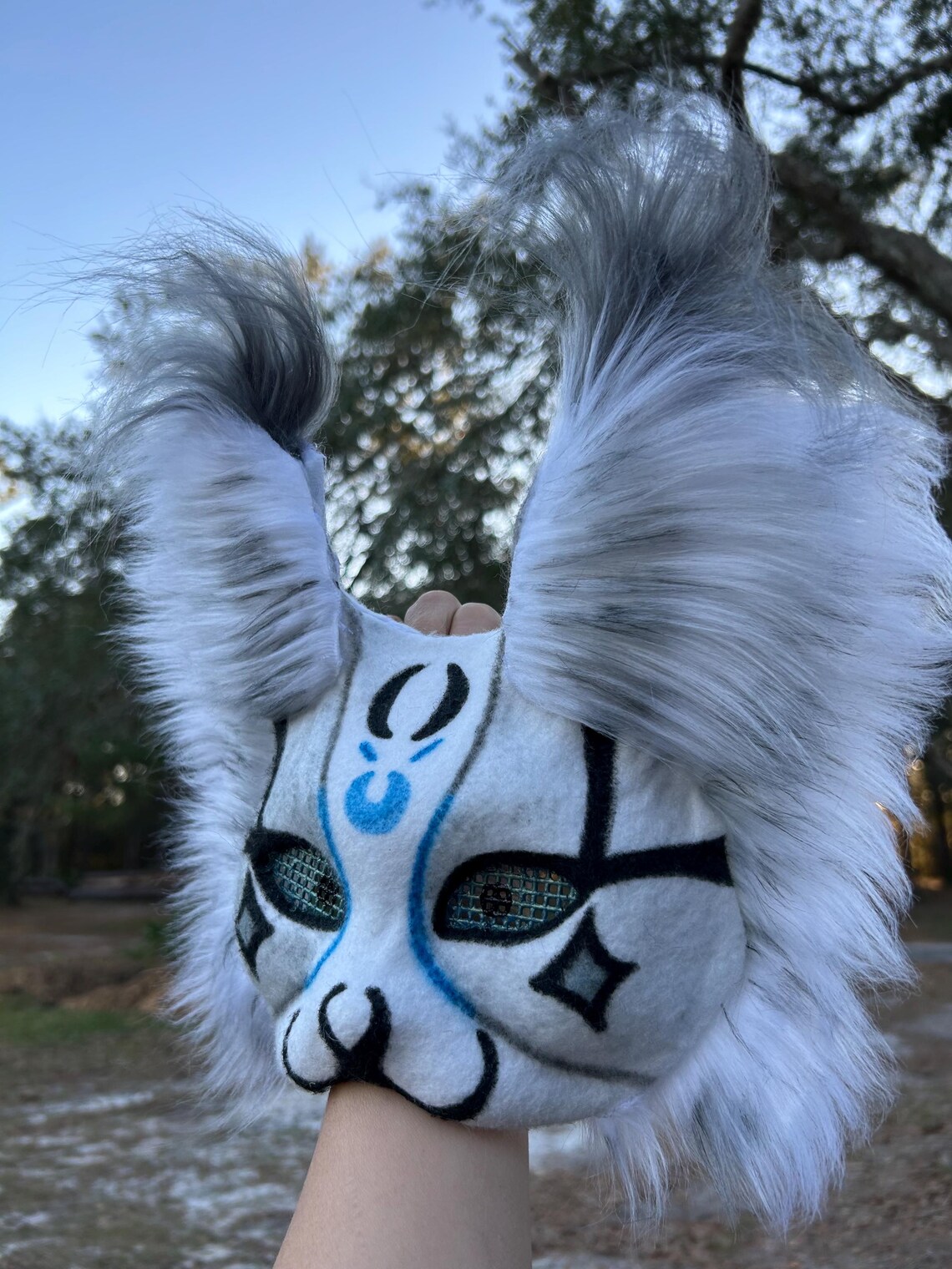 Rare Lynx Therian Mask . Fluffy and Furry Masks Hand Painted. Unique ...