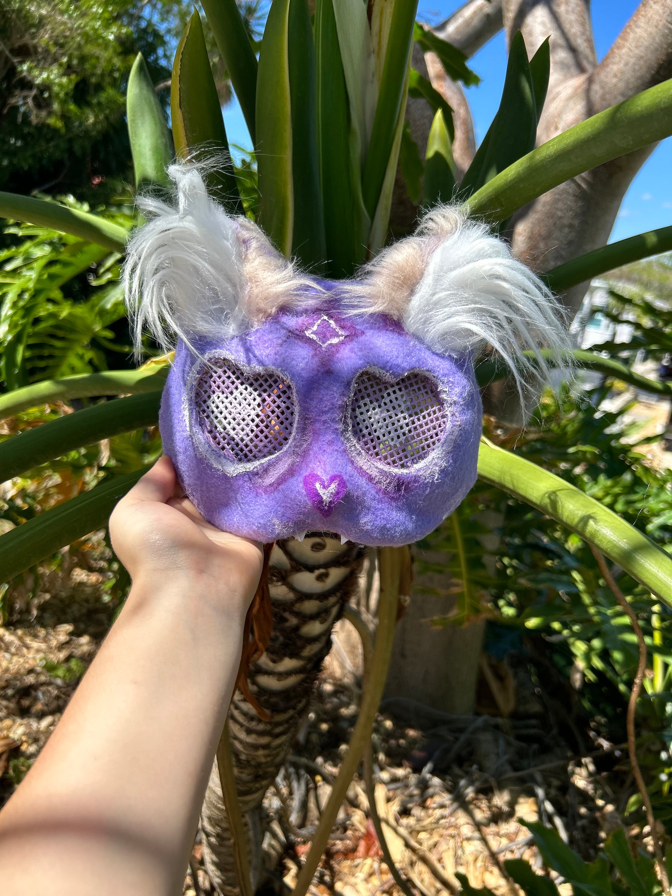 Purple Cat Therian Mask, Furry Masks, Animal Masks. Unique Furry Masks ...