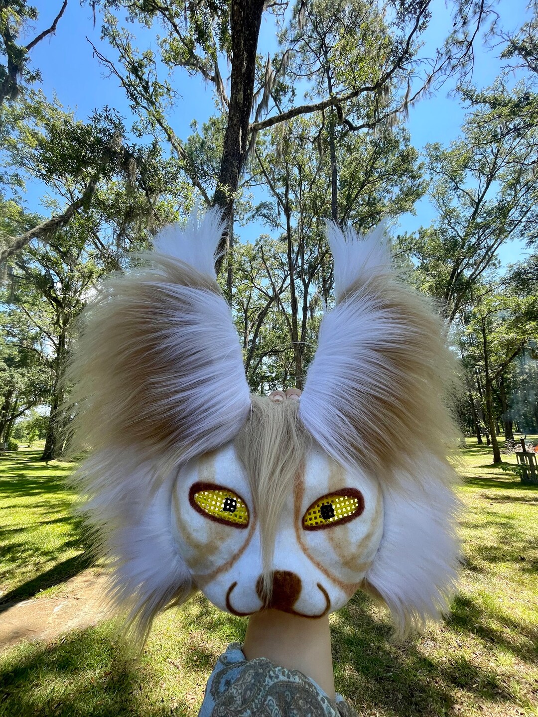 Rare Lynx Therian Mask . Fluffy and Furry Masks Hand Painted. Unique ...