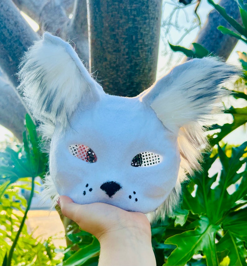 Artic Fox Therian Mask, Fluffy Furry Mask. Furry Masks, Animal Masks ...
