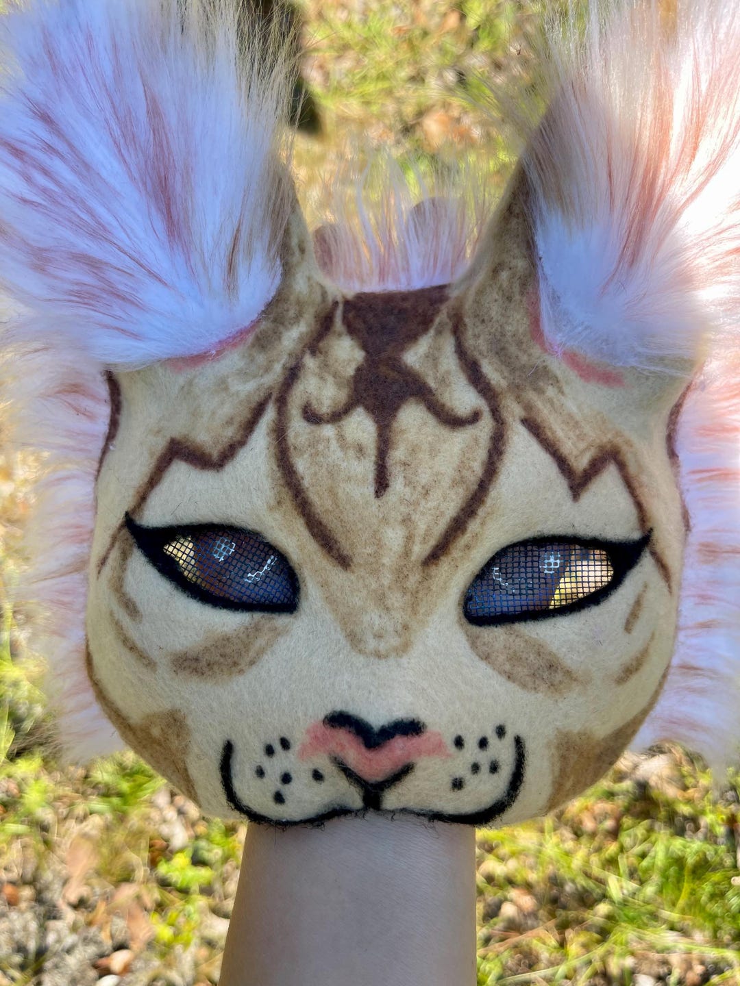 Rare CAT Therian Mask . Fluffy and Furry Masks Hand Painted. Unique ...