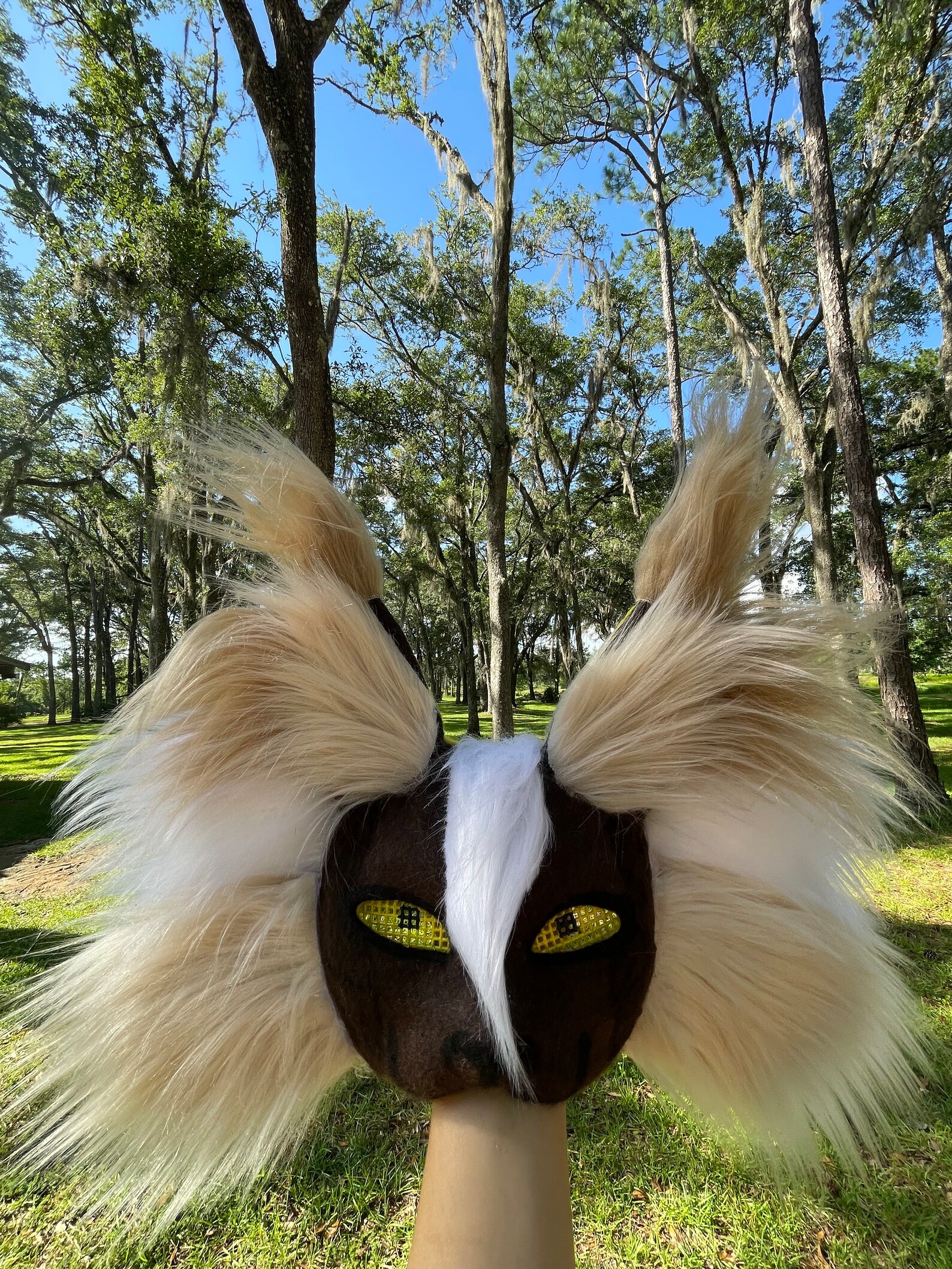 Rare Lynx Therian Mask . Fluffy and Furry Masks Hand Painted. Unique ...