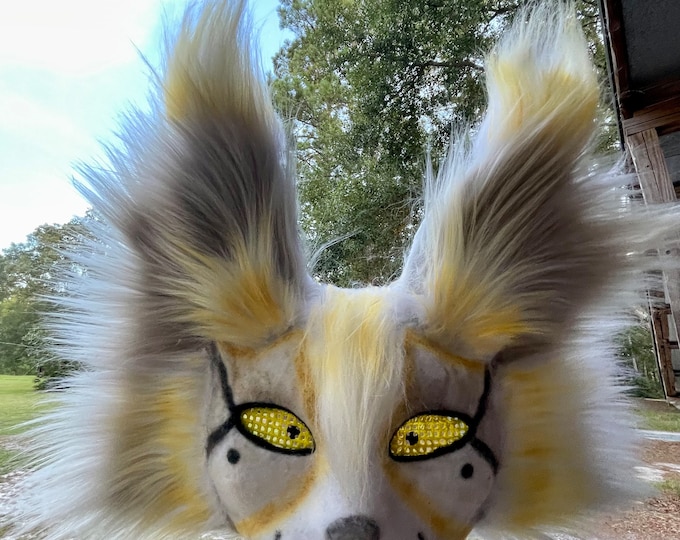Rare Lynx Therian Mask . Fluffy and Furry Masks Hand Painted. Unique ...