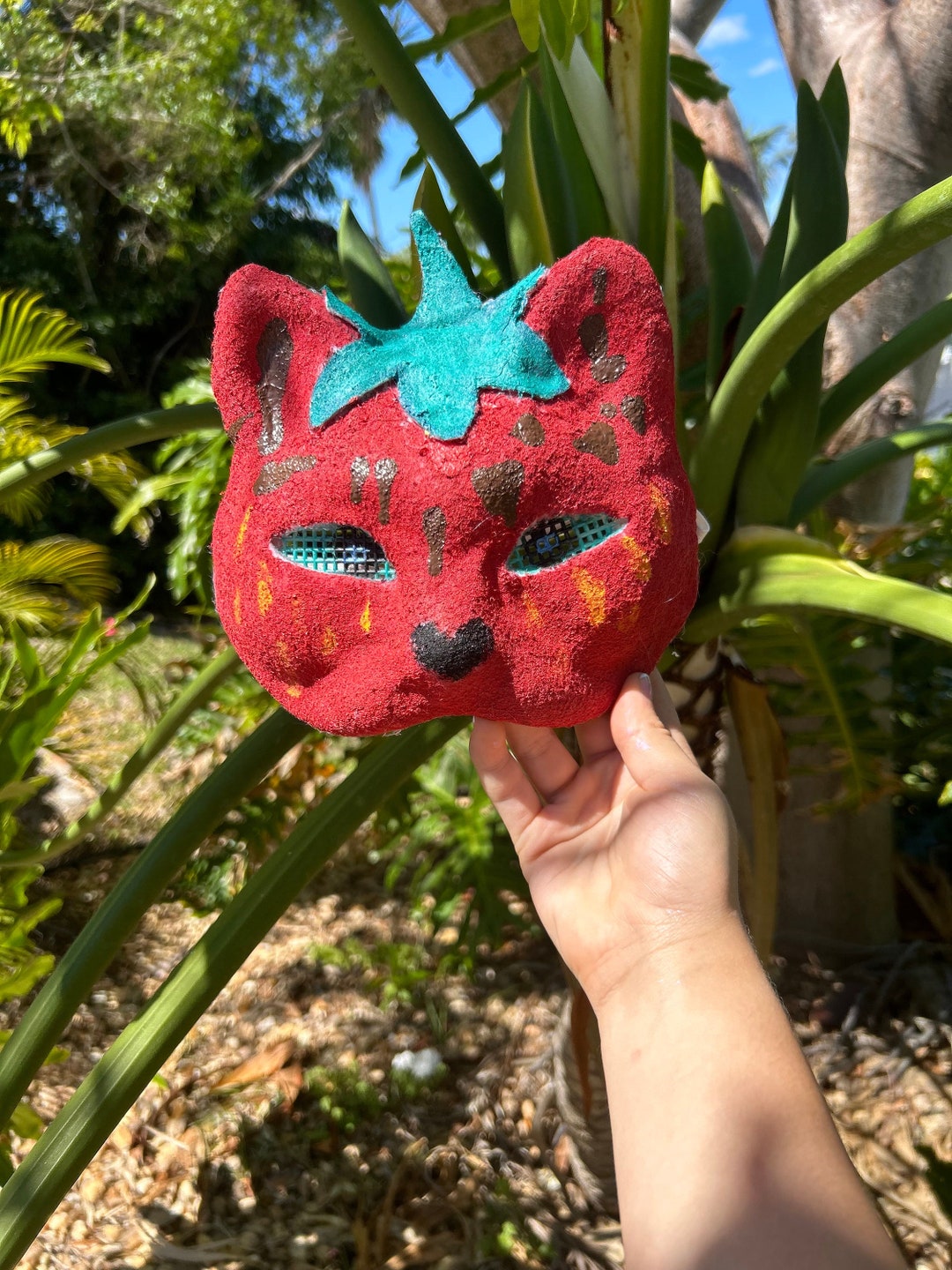 Strawberry Therian Masks, Furry Masks, Animal Masks. Unique Furry Masks ...
