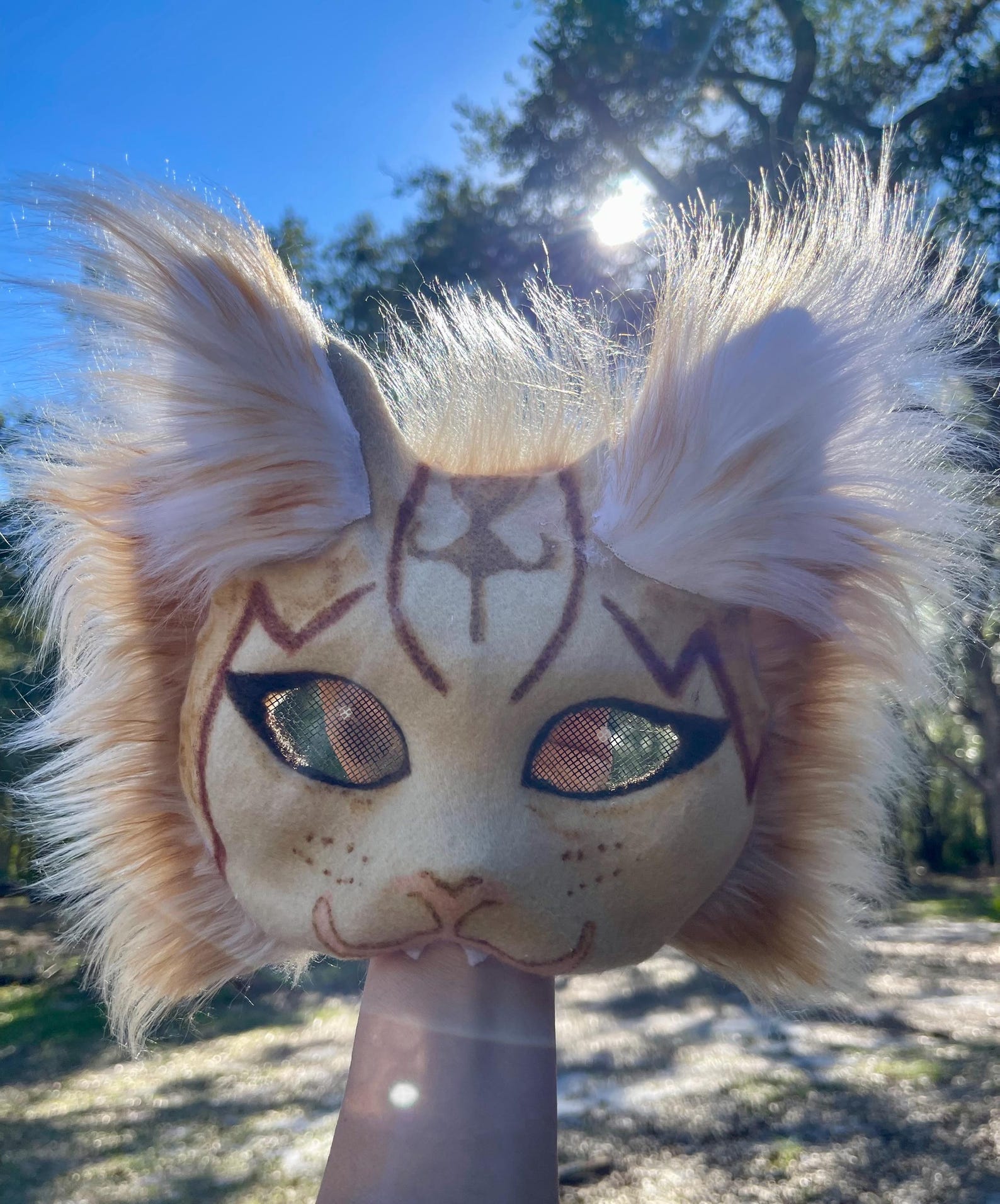 Rare CAT Therian Mask . Fluffy and Furry Masks Hand Painted. Unique ...