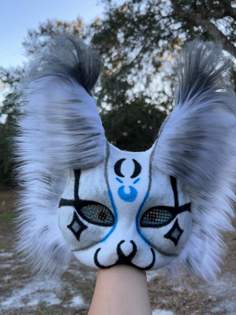 Rare Lynx Therian Mask . Fluffy and Furry Masks Hand Painted. Unique ...
